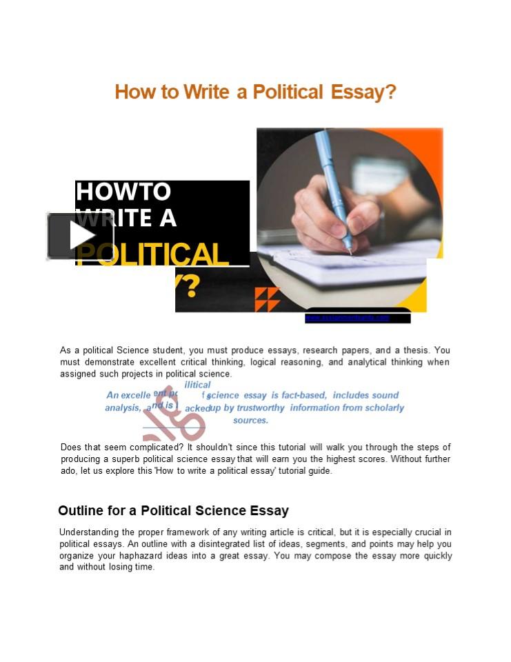 How To Write a Political Essay? - Assignment Santa presentation | free ...