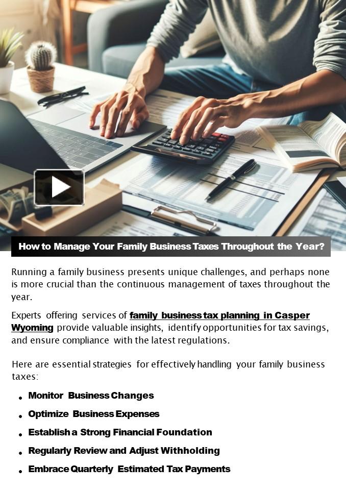 PPT – How to Manage Your Family Business Taxes Throughout the Year? PowerPoint presentation ...