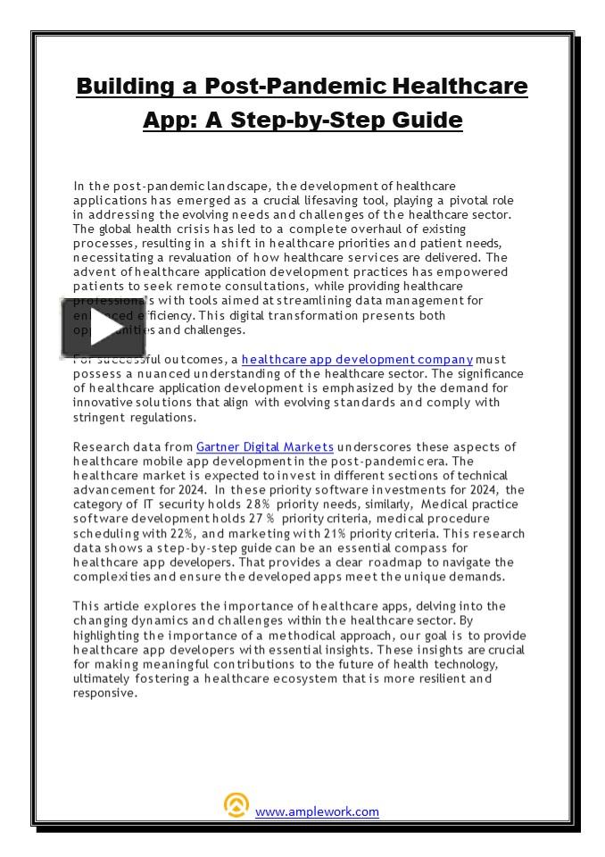 PPT – Building a Post-Pandemic Healthcare App: A Step-by-Step Guide PowerPoint presentation ...