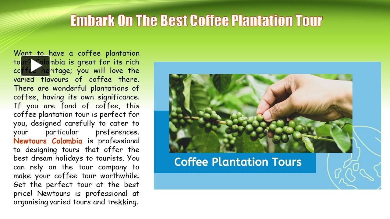 Embark On The Best Coffee Plantation Tour presentation | free to download