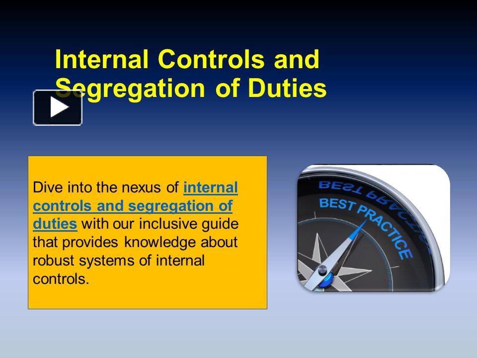 PPT – Internal Controls and Segregation of Duties PowerPoint presentation | free to download ...