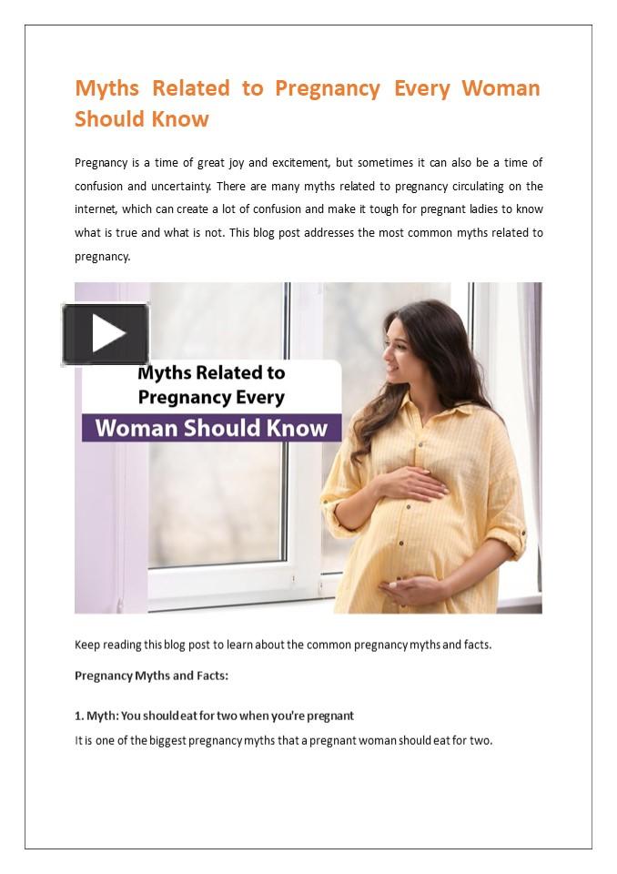 Myths Related to Pregnancy Every Woman Should Know presentation | free ...