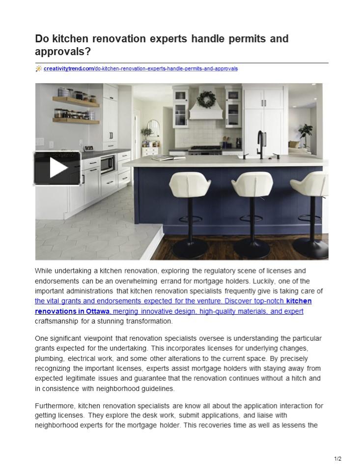 PPT – Navigate Your Kitchen Reno with Ease: Let the Experts Handle Permits! PowerPoint ...