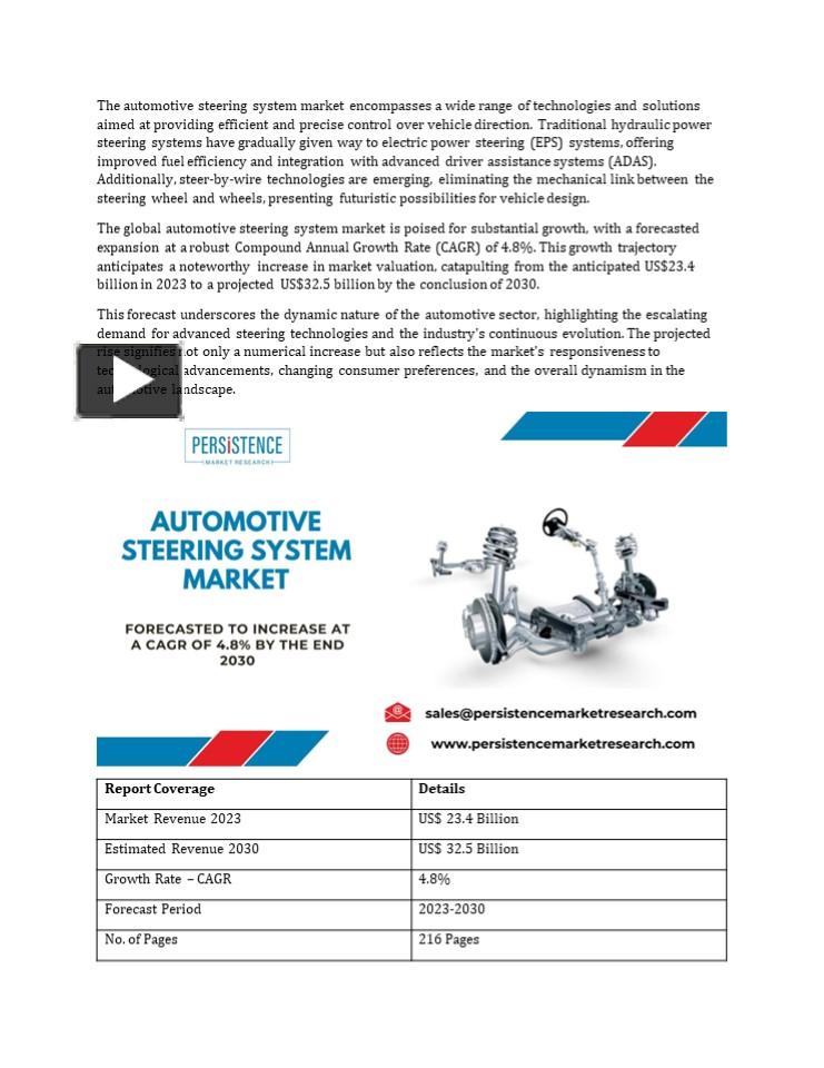 PPT – Automotive Steering System Market of Substantial Growth PowerPoint presentation | free to ...