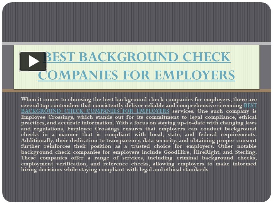PPT – EMPLOYMENT VERIFICATION CHECK IN PUNE PowerPoint presentation ...