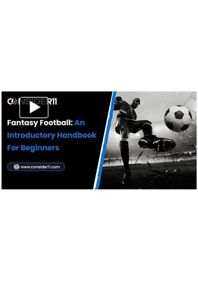 Introduction to Fantasy Football a beginners guide presentation | free ...