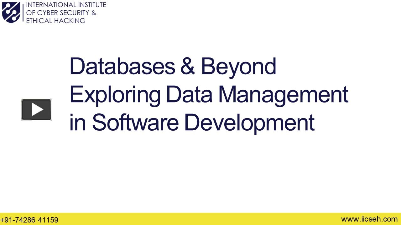 Ppt Databases And Beyond Exploring Data Management In Software 6452