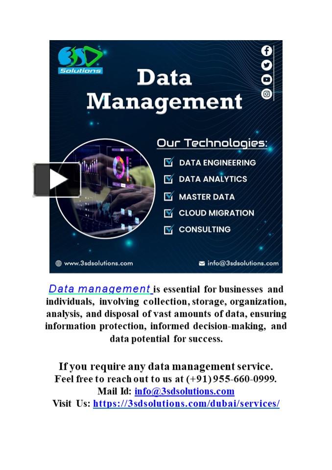 Data Management Services Company in Dubai presentation | free to download