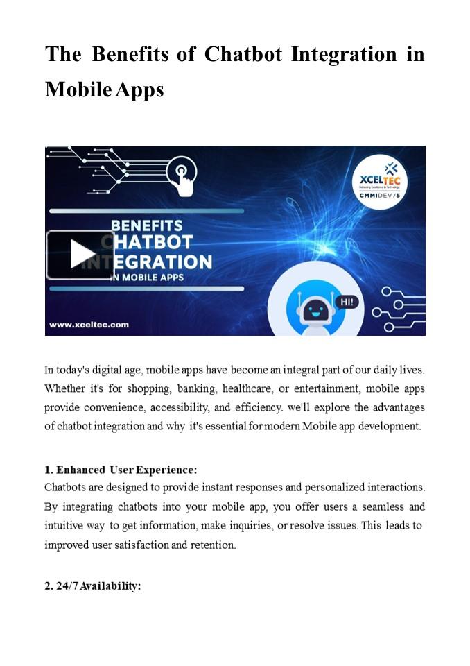 Ppt Integrating Chatbots Into Mobile App Development Powerpoint 0519