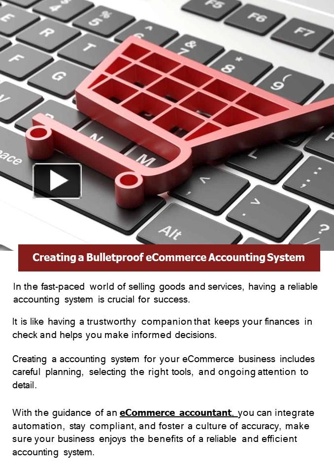 Creating a Bulletproof eCommerce Accounting System presentation | free to download