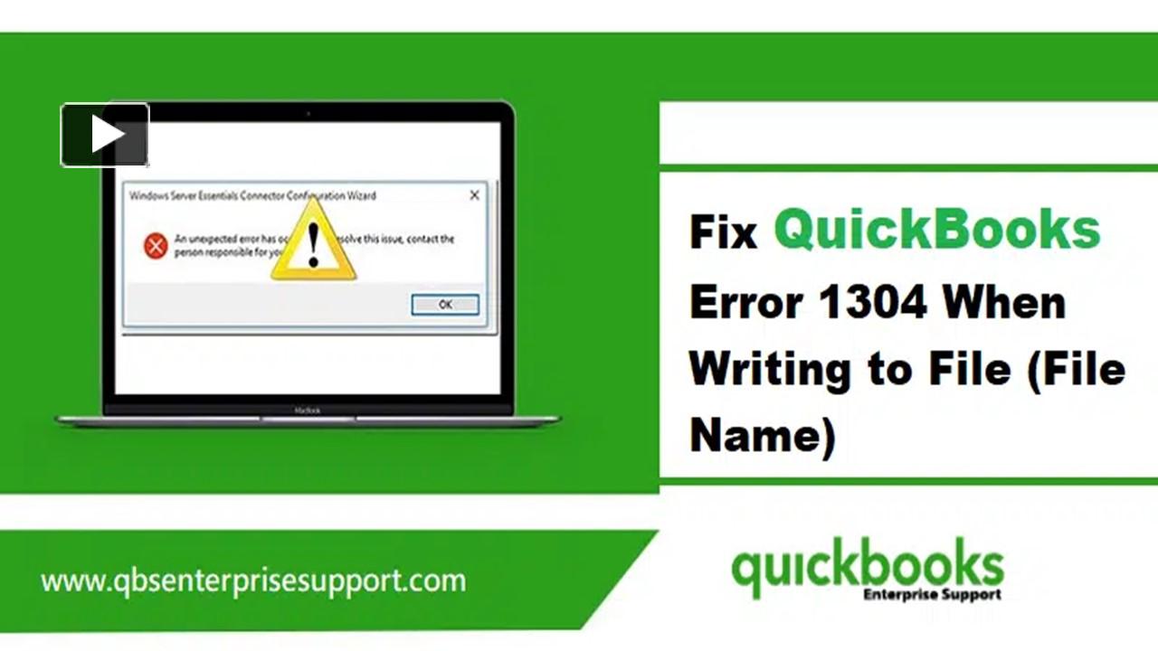 PPT – Different Ways of Resolving QuickBooks Error C=1304 PowerPoint presentation | free to ...