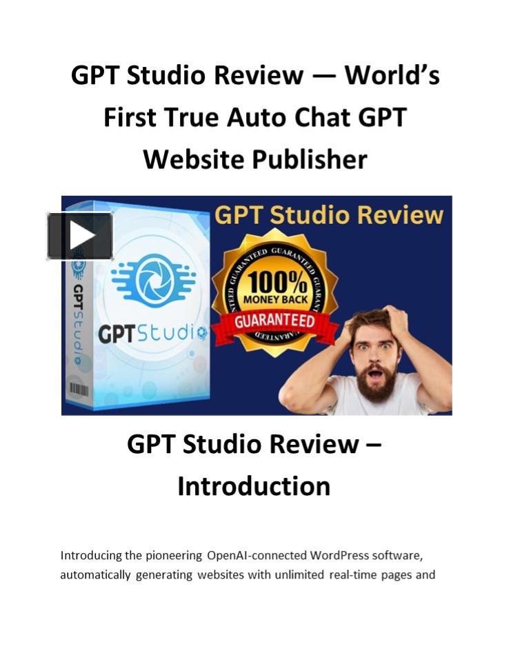 PPT – GPT Studio Review — World’s First True Auto Chat GPT Website Publisher PowerPoint ...