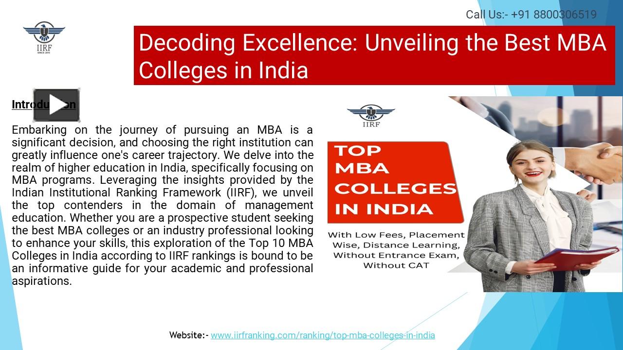 PPT – Top MBA Colleges in India with fees PowerPoint presentation | free to download - id ...