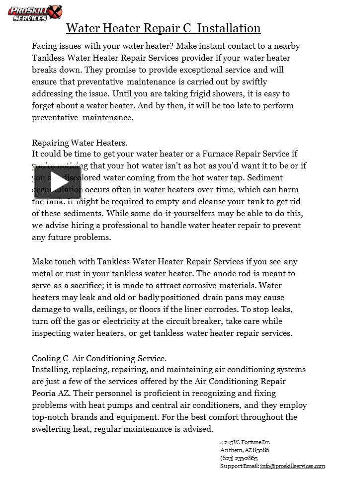 PPT – Water Heater Repair & Installation PowerPoint presentation | free to download - id: 982b99 ...