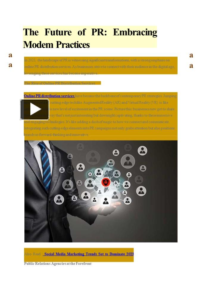PPT – The Future of PR: Embracing Modern Practices PowerPoint presentation | free to download ...