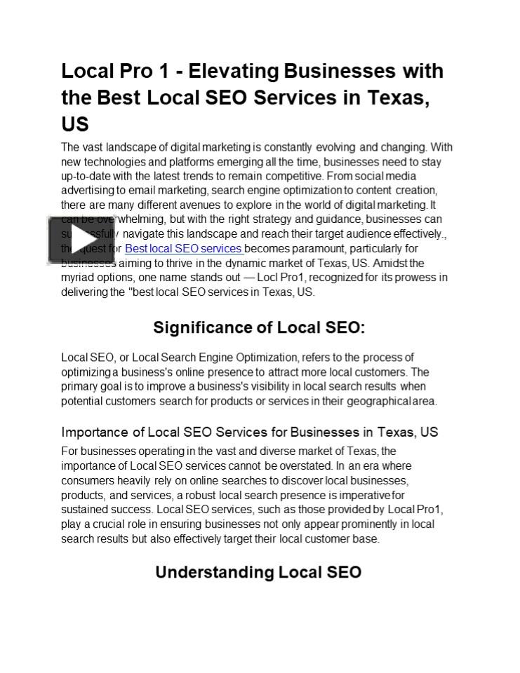 Ppt Local Seo Services Powerpoint Presentation Free To Download Id 982d17 Mdc0y 