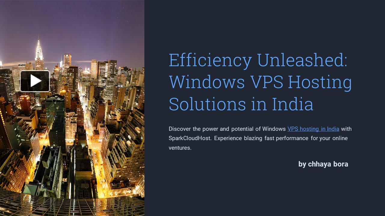 PPT – "Efficiency Unleashed: Windows VPS Hosting Solutions in India" PowerPoint presentation ...