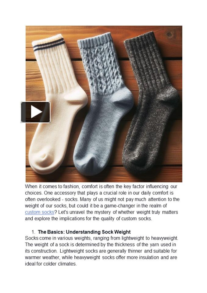 PPT – Does Weight Matter? Unpacking the Quality of Custom Socks PowerPoint presentation | free ...