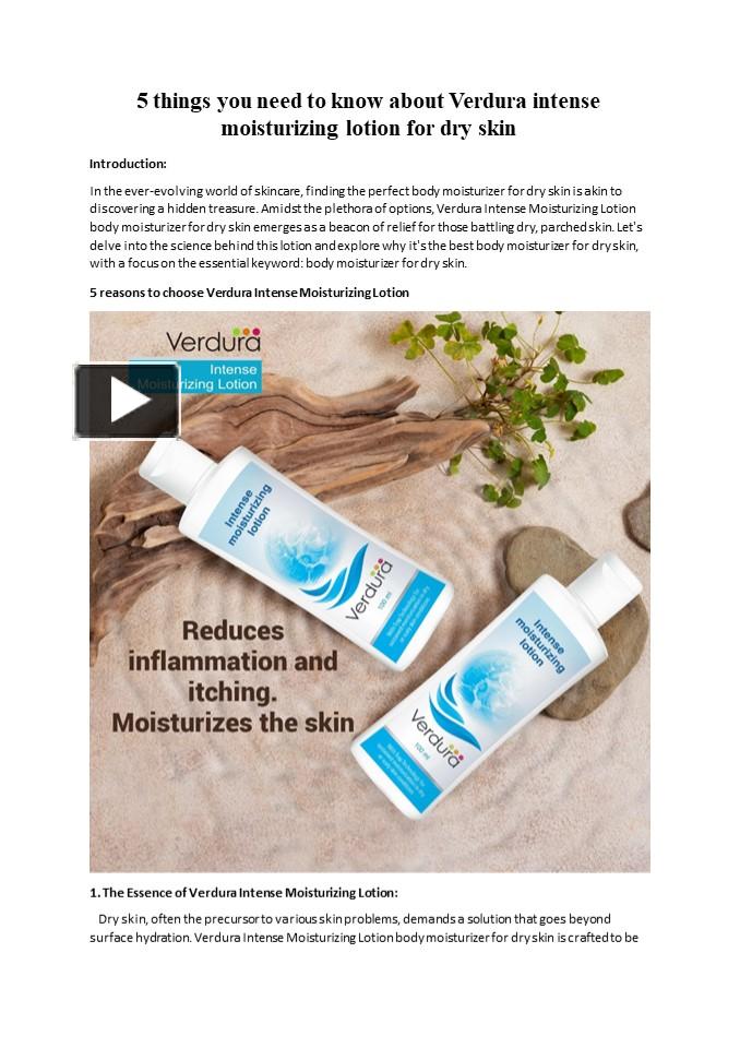 PPT – The Best Body Moisturizer for Dry Skin PowerPoint presentation | free to download - id ...