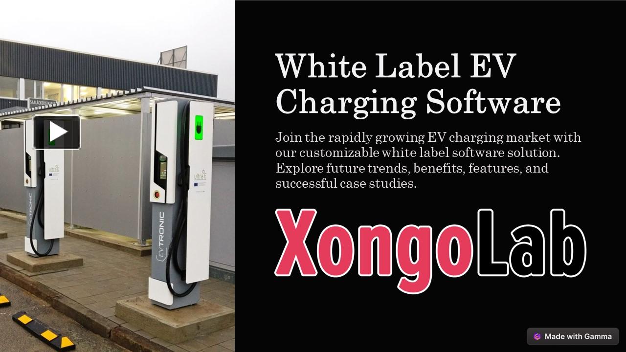 White Label EV Charging Software presentation | free to download