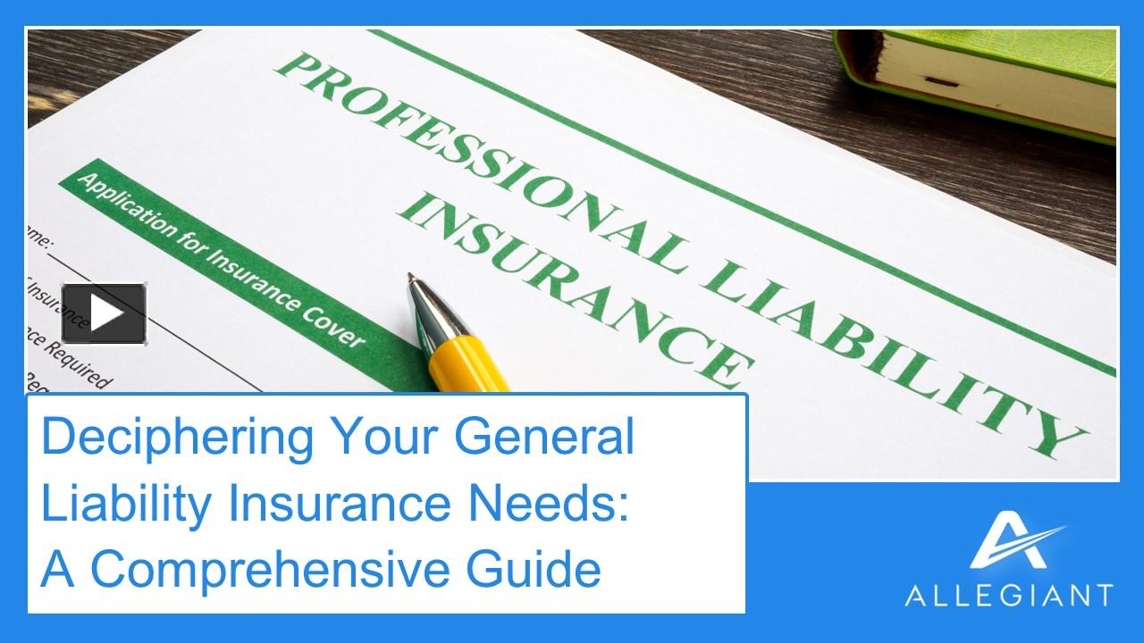 PPT – A Comprehensive Guide For Your General Liability Insurance Needs PowerPoint presentation ...