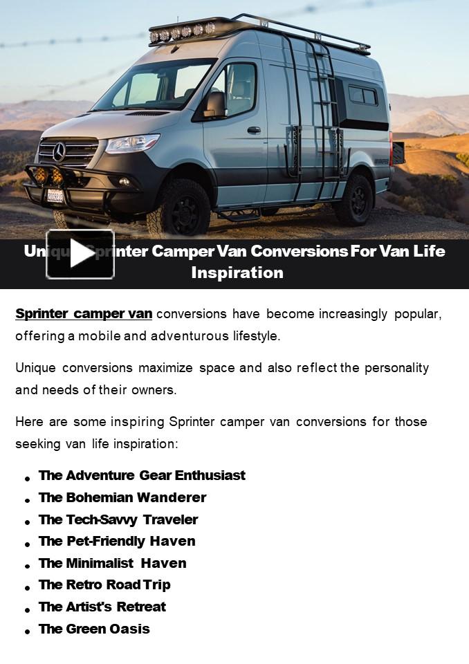 PPT – Unique Sprinter Camper Van Conversions For Van Life Inspiration ...