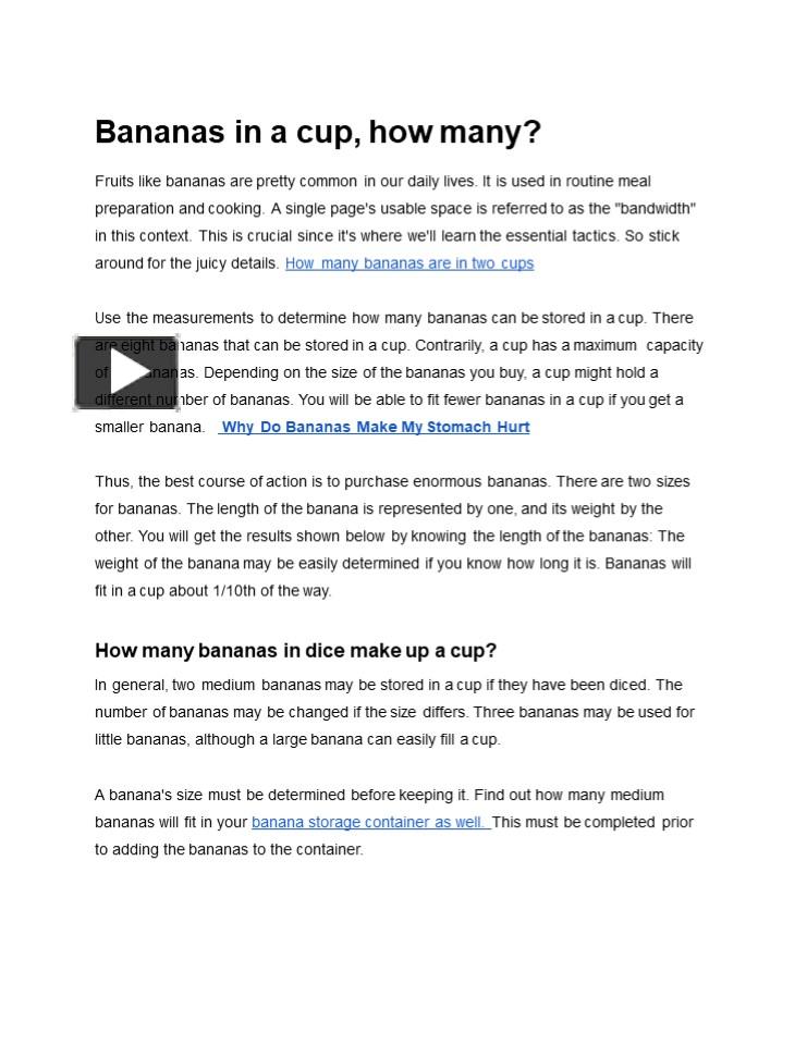 PPT – Bananas in a cup PowerPoint presentation | free to download - id ...