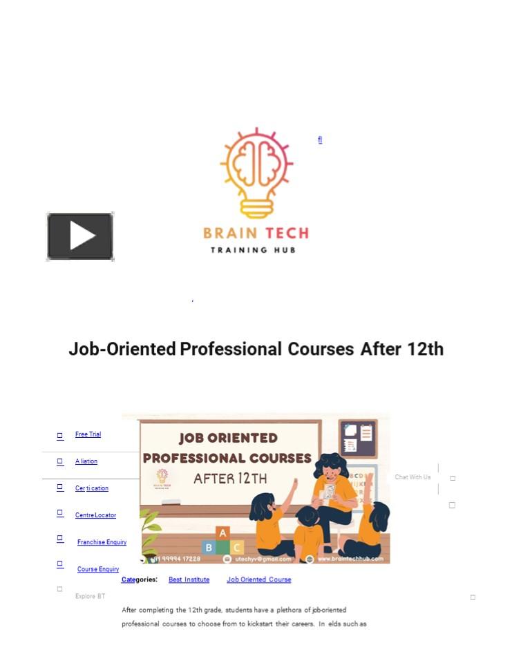 PPT – Job-Oriented Professional after 12th PowerPoint presentation | free to download - id ...