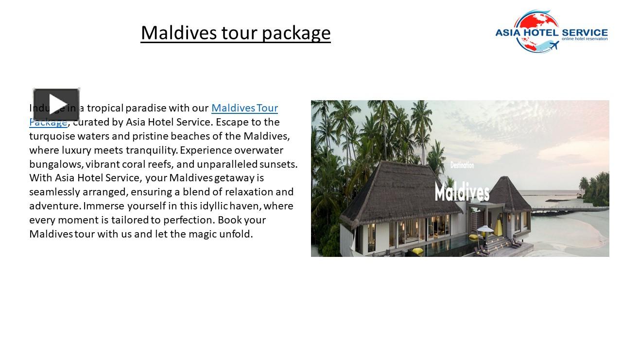 PPT – maldives tour package PowerPoint presentation | free to download ...