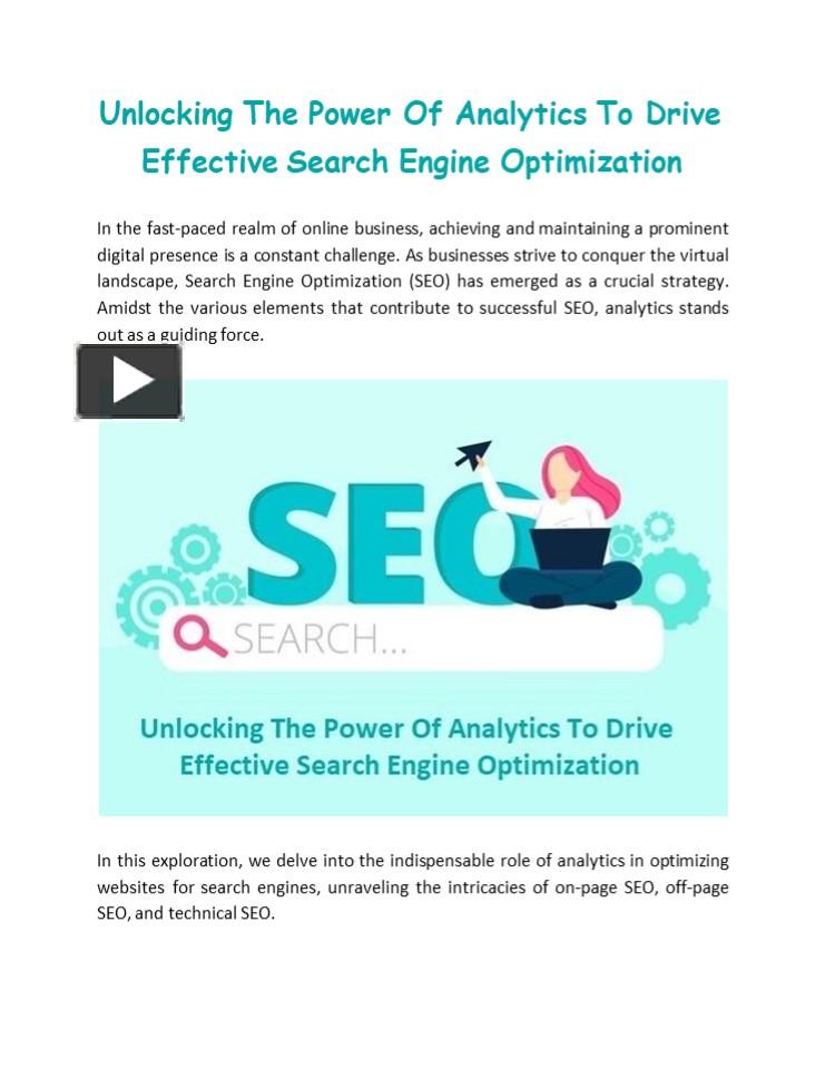 PPT – Unlocking The Power Of Analytics To Drive Effective Search Engine Optimization PowerPoint ...