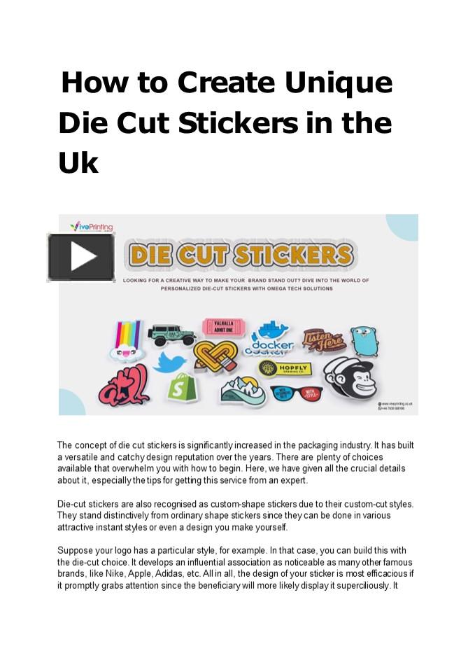 PPT – How to Create Unique Die Cut Stickers in the UK PowerPoint presentation | free to download ...