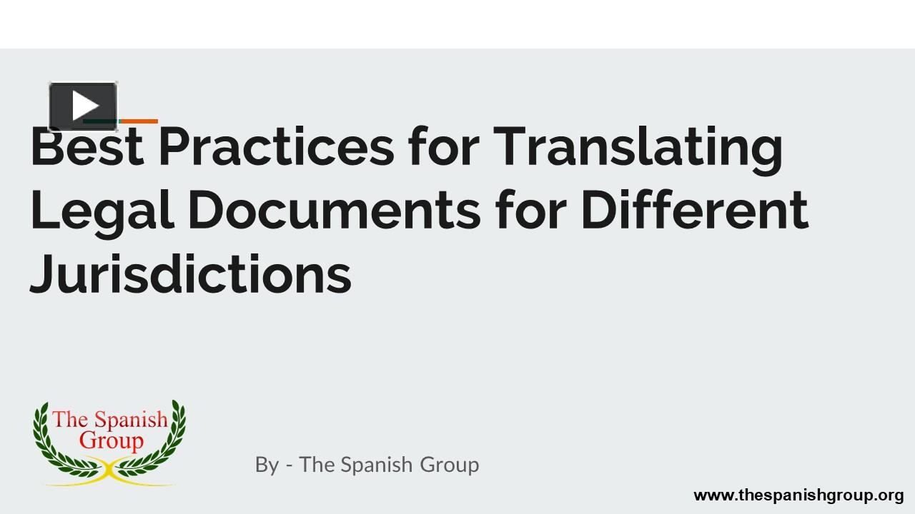 Best Practices for Translating Legal Documents for Different Jurisdictions presentation | free ...