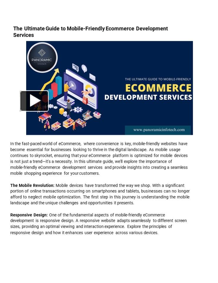 PPT – Web & E-Commerce Development | Panoramic Infotech PowerPoint presentation | free to ...