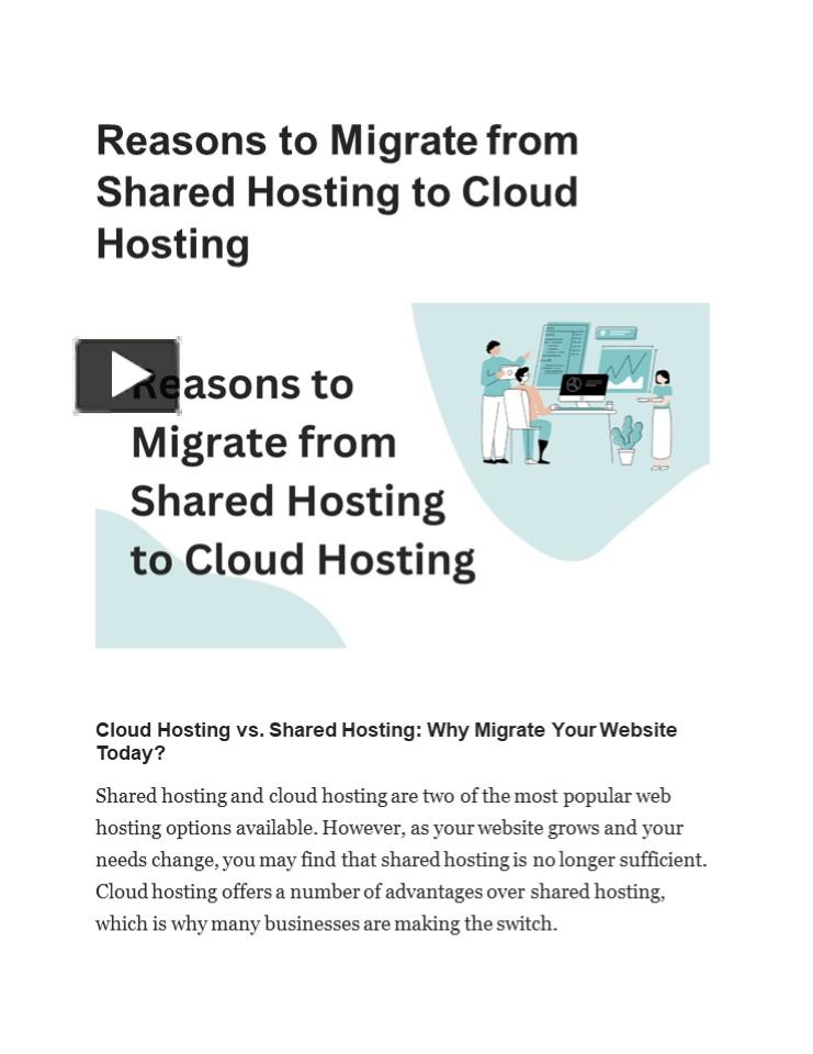 Ppt Reasons To Migrate From Shared Hosting To Cloud Hosting Powerpoint Presentation Free To