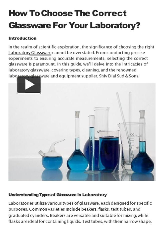 How To Choose The Correct Glassware For Your Laboratory? presentation ...