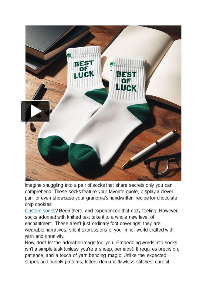 5 tips to successfully knitting text on custom socks presentation | free to download