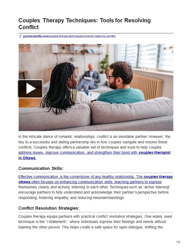 PPT – Resolving Together: Mastering Conflict with Couples Therapy Techniques PowerPoint ...