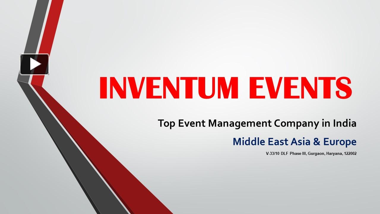 PPT – Top Event Management Company in India - Inventum Events PowerPoint presentation | free to ...