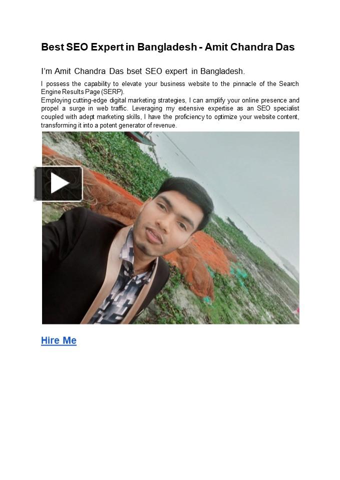 PPT – Best SEO Expert in Bangladesh - Amit Chandra Das (1) PowerPoint presentation | free to ...