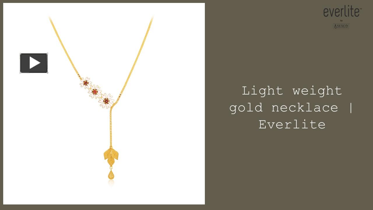 PPT – Light Weight Gold and Diamond Necklace Designs - Everlite PowerPoint presentation | free ...