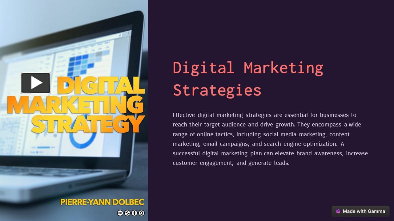 PPT – Digital marketing strategies PowerPoint presentation | free to download - id: 985194-YzIzZ