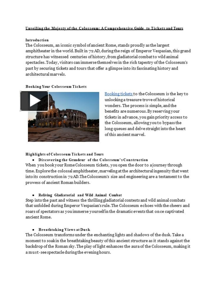 Colosseum Rome History presentation | free to download