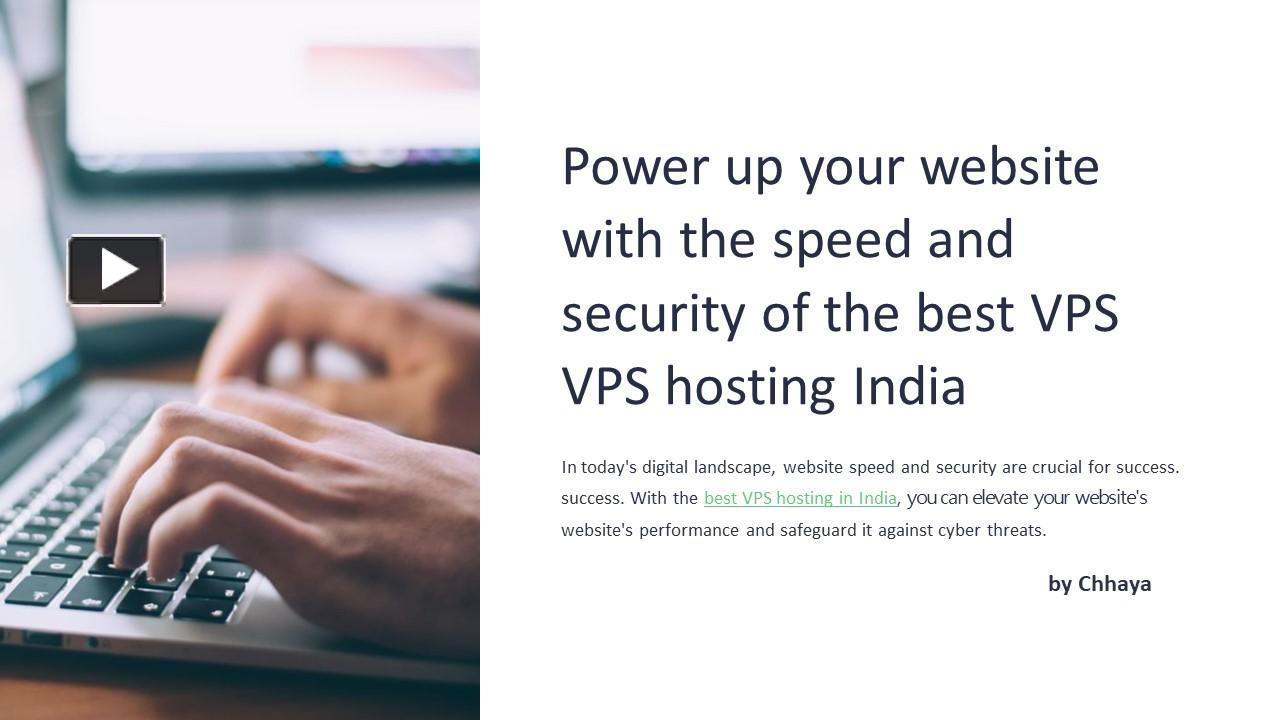 PPT – "Power up your website with the speed and security of the best VPS hosting India ...