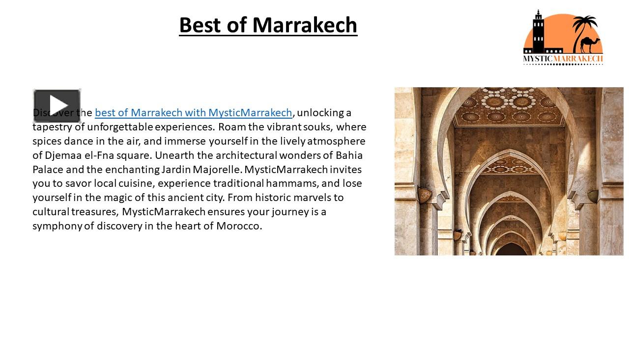 PPT – Best of Marrakech PowerPoint presentation | free to download - id: 9855da-ODIxY