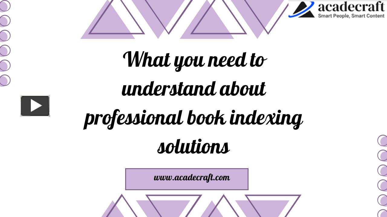 What you need to understand about professional book indexing solutions presentation | free to ...