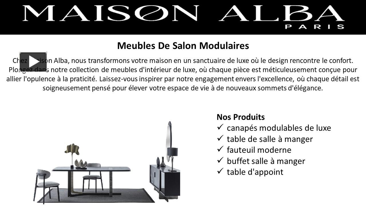 PPT – Meubles D'intérieur De Luxe - Maison Alba PowerPoint presentation ...