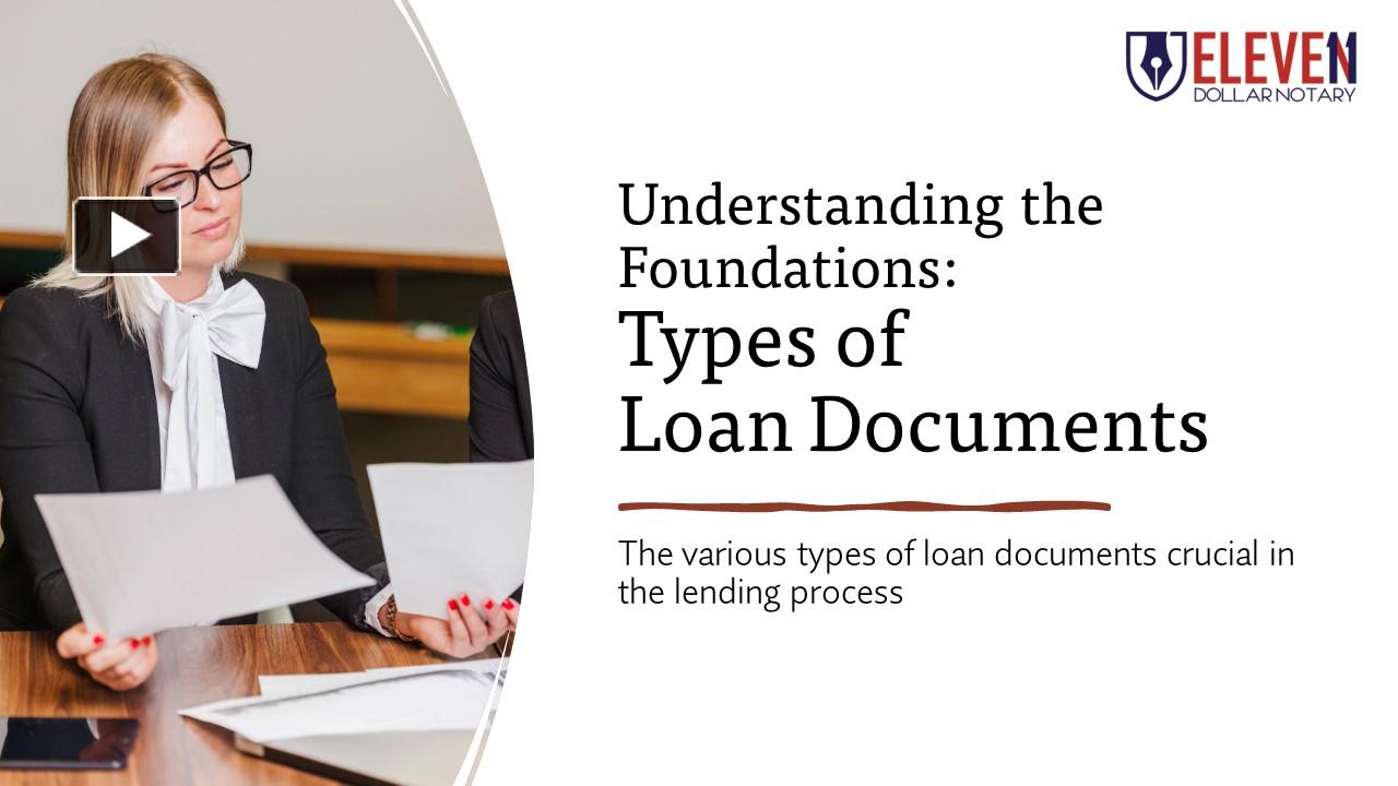 Types of Loan Documents presentation | free to download