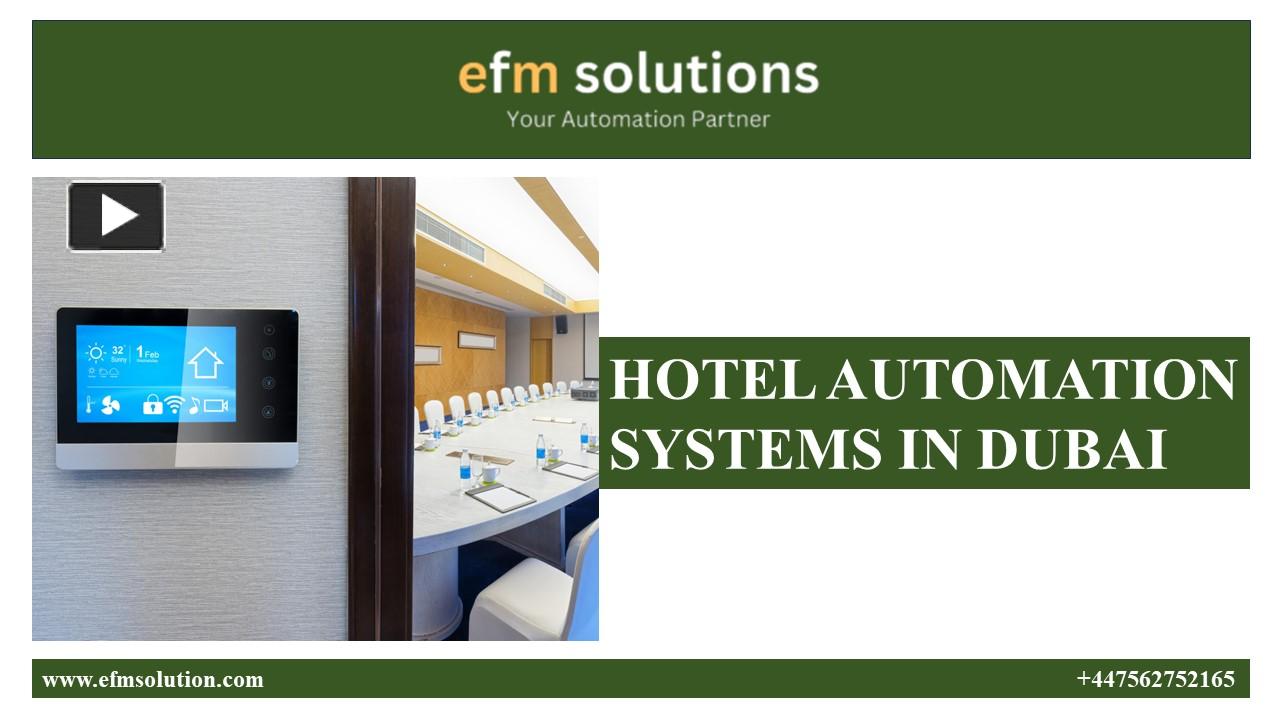 Hotel Automation Systems in Dubai presentation | free to download