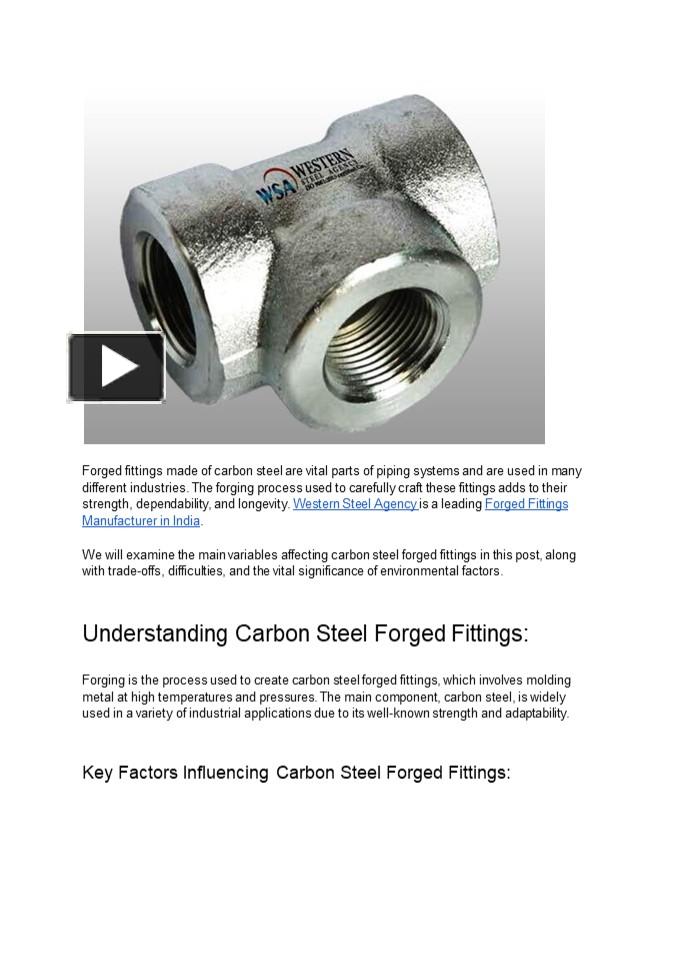PPT – Unveiling the World of Carbon Steel Forged Fittings: A Comprehensive Analysis PowerPoint ...