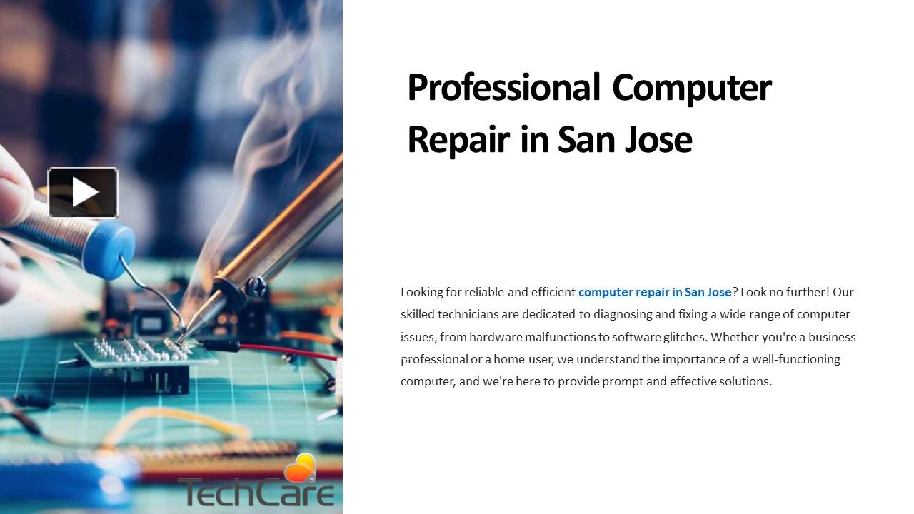 PPT – Computer repair san jose PowerPoint presentation | free to download - id: 985eef-NTVkO